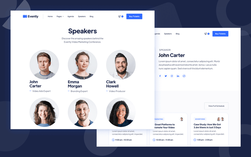 Evently - Event HTML5 Responsive Website Template